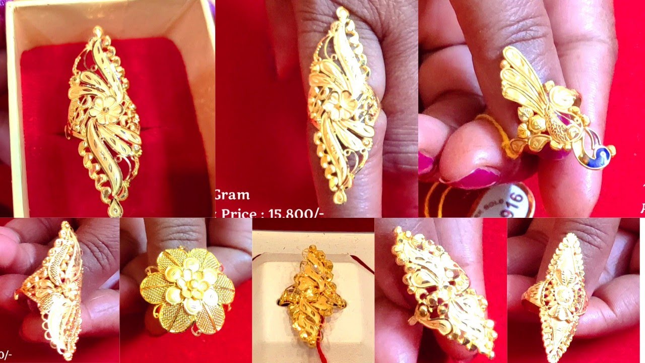 Latest Gold Long Ring Design For Women with Weight and Price 2022 ...