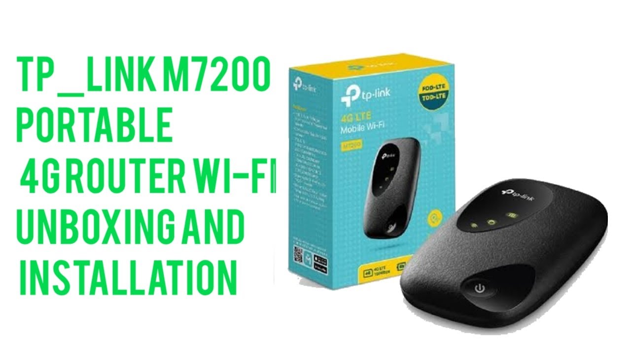 TP_link M7200 portable 4G router Wi-Fi Unboxing and installation 4G ...