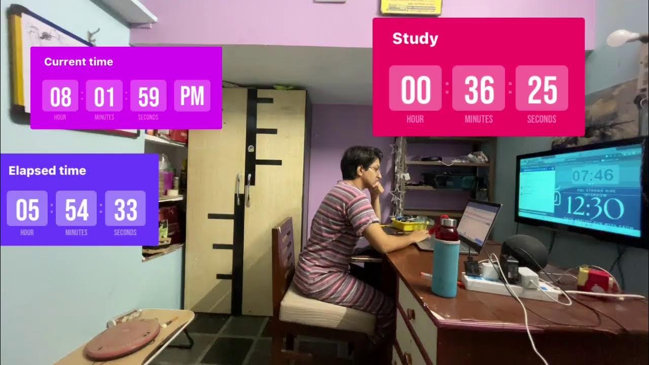 Study with me | scaler student | coding | Placement preparation | Pomodoro 50/10 | Study live ...