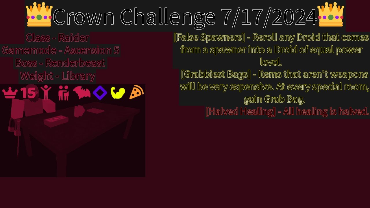 Crown Challenge 7/17/2024 - Randomly Generated Droids - YouTube