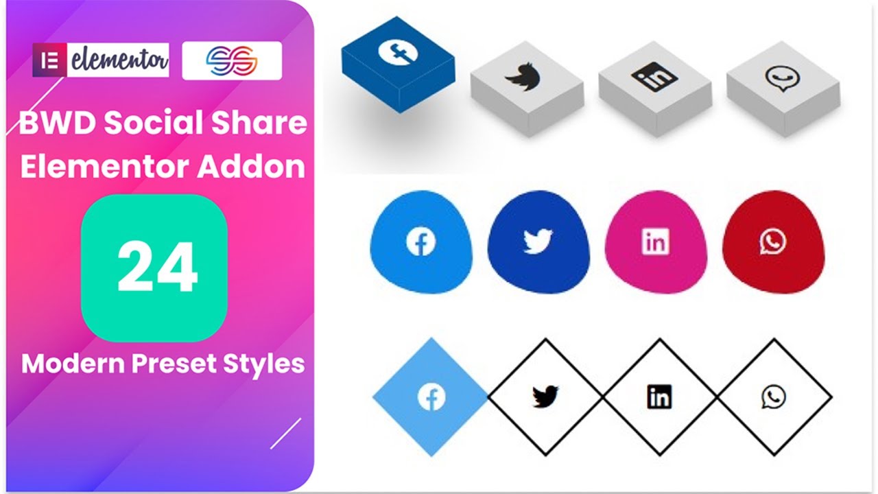 BWD Social Share Elementor addon tutorial - YouTube
