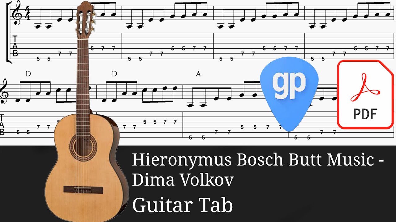 Hieronymus Bosch Butt Music - Dima Volkov Guitar Tabs [TABS] - YouTube