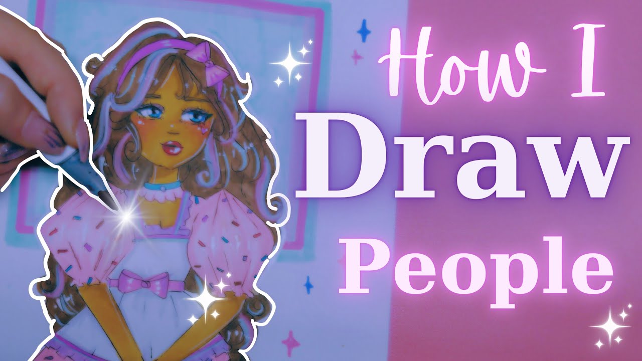 How I Draw People: Step by Step Tutorial 💕 My Sketchbook Process of ...