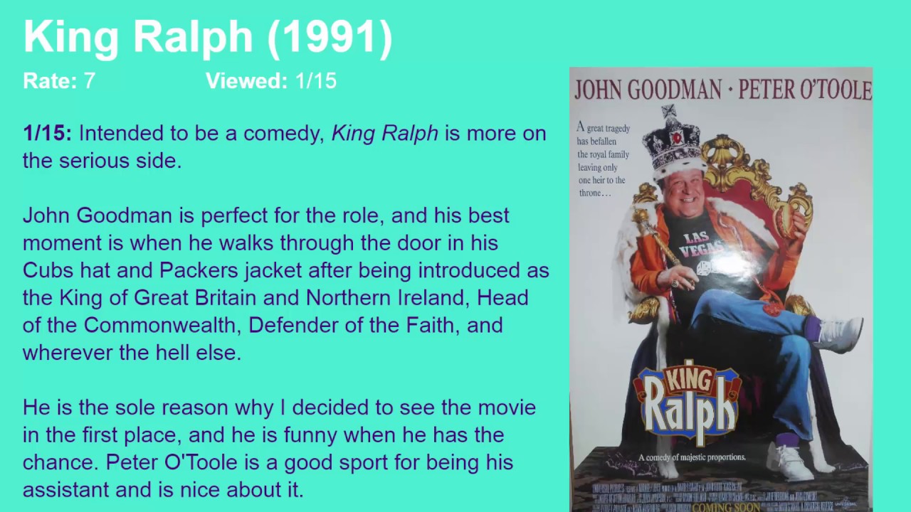 Movie Review: King Ralph (1991) [HD] - YouTube