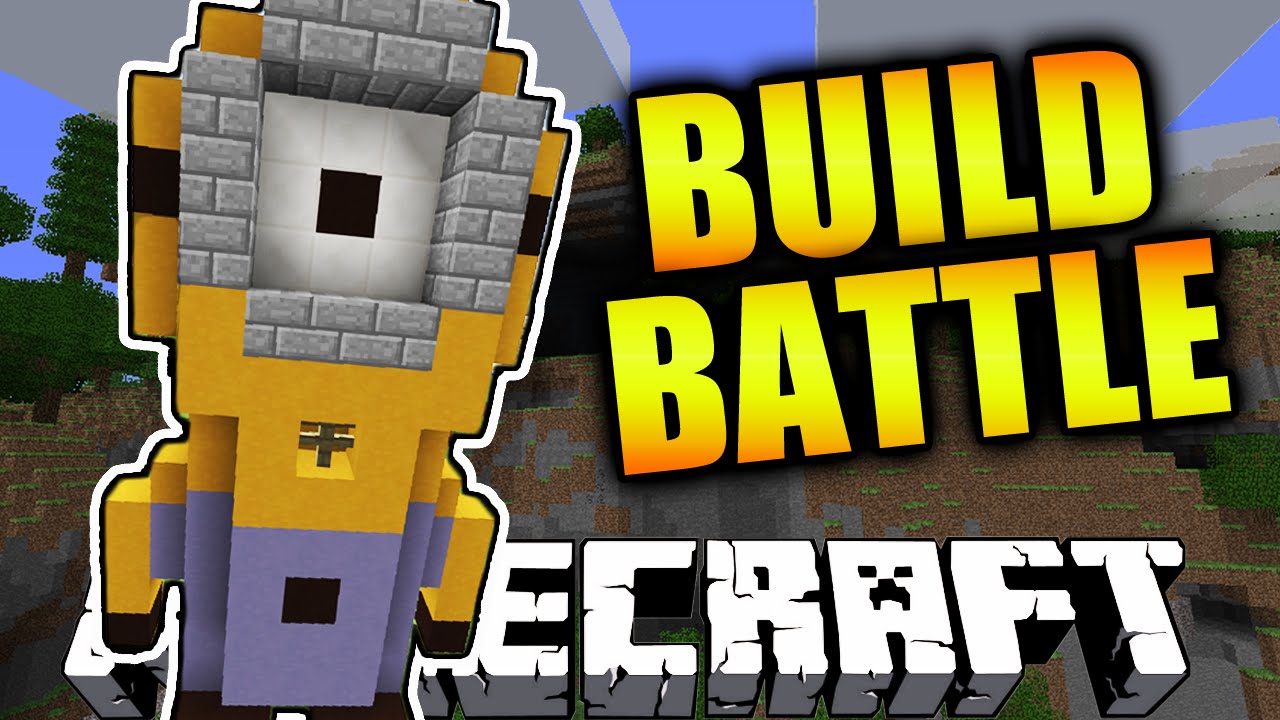 Minecraft TEAM BUILD BATTLE #5 'MINION!' with Vikkstar123 & Woofless ...