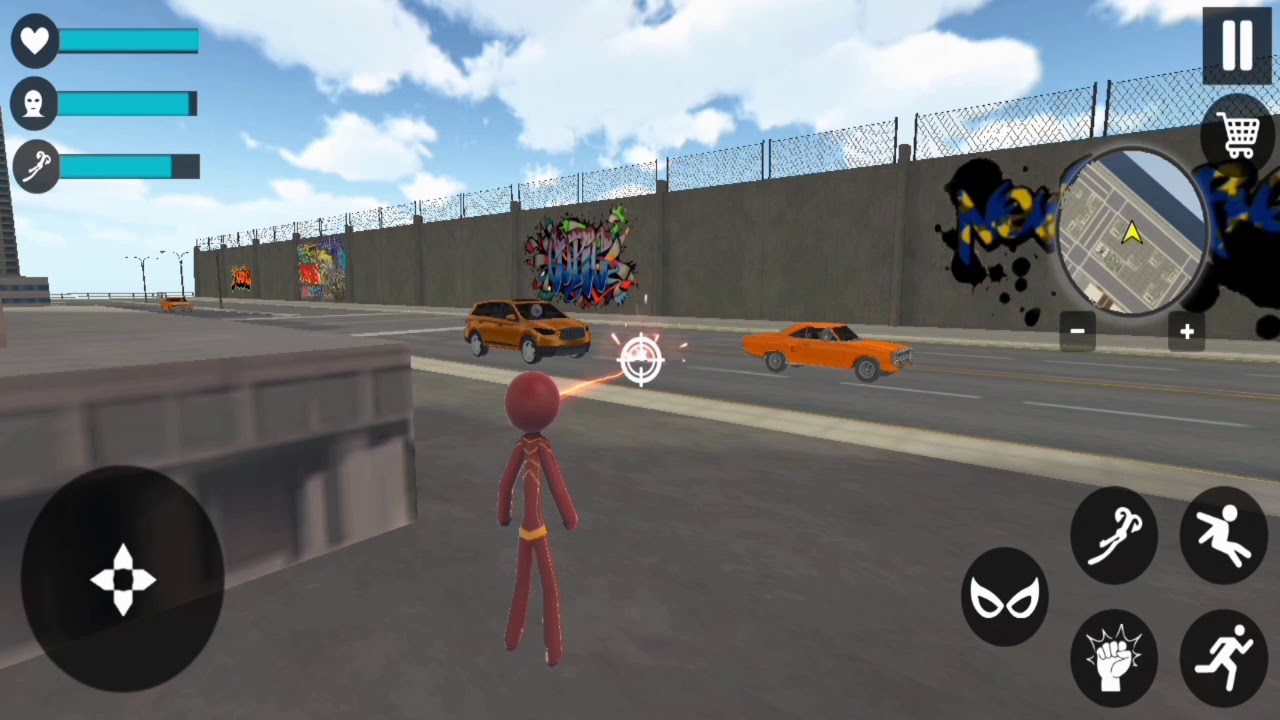 Stickman superhero Android mobile gameplay kids gameing YouTube channel ...