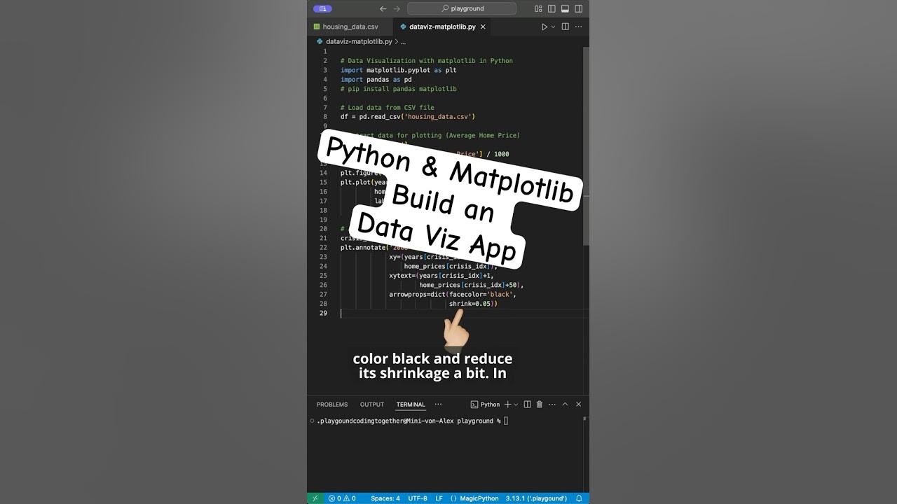 Python & Matplotlib - Build an Data Viz App #python #coding #programming #matplotlib - YouTube