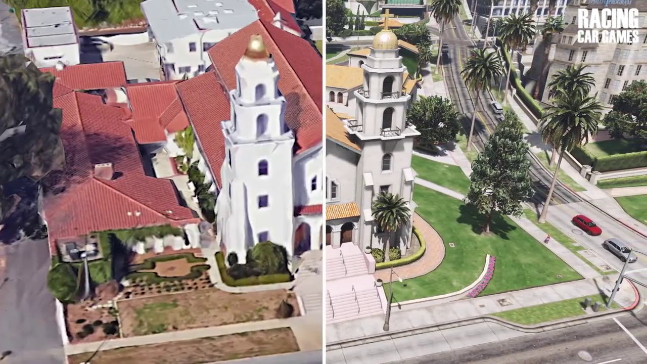 GTA 5 vs GOOGLE Earth Los Santos and Los Angeles Comparison - YouTube