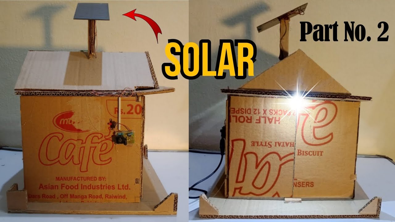 Mini card board home and install in this solarsystem | How make Card ...