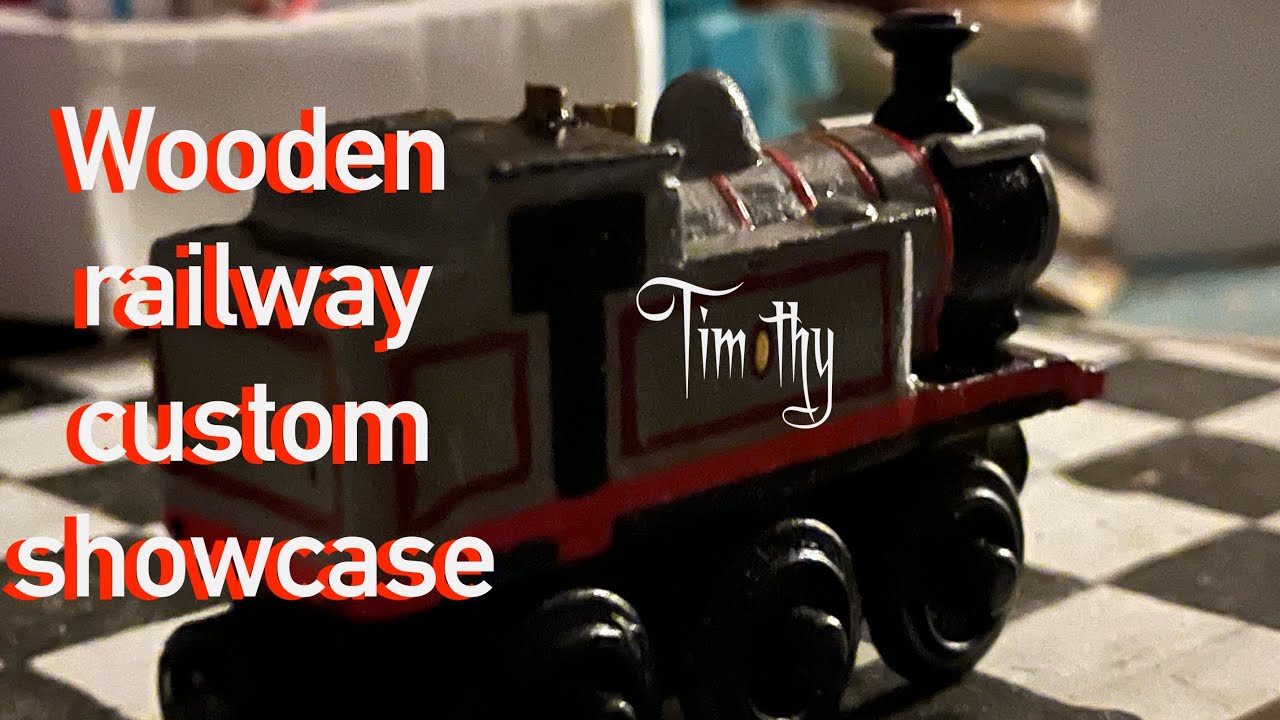 Wooden railway custom showcase: Timothy the ghost engine - YouTube