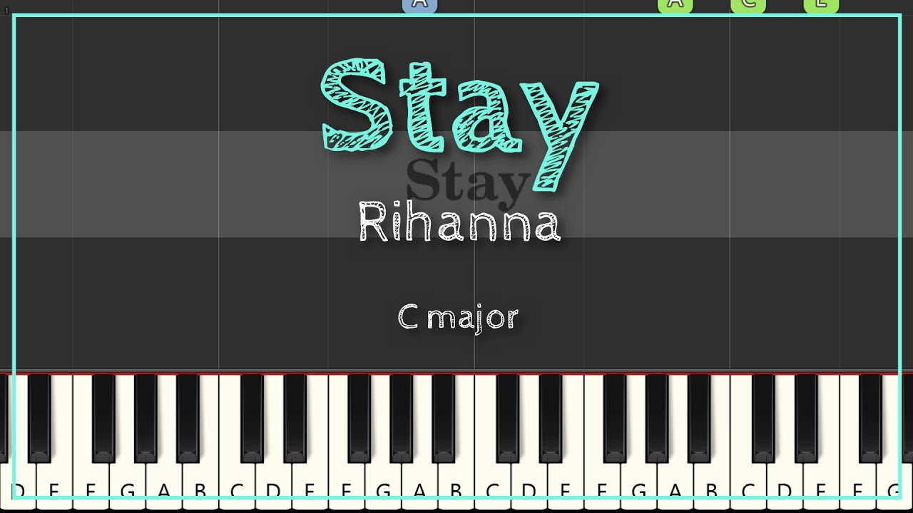 Stay | Rihanna | Easy Piano C Major - YouTube