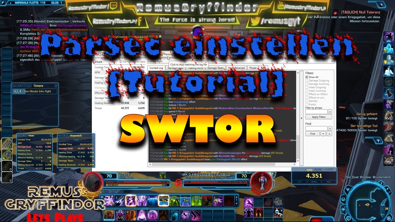 SWTOR Parsec einstellen [Tutorial | 2017] - YouTube