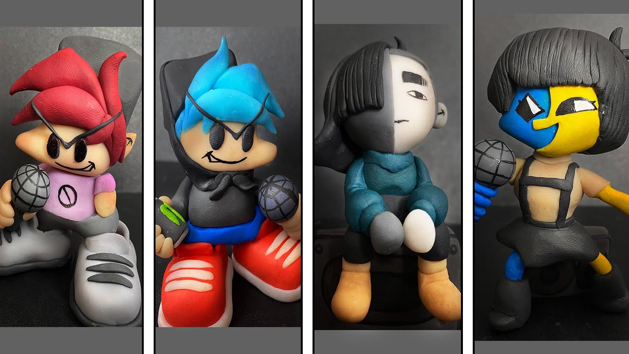 Friday Night Funkin' Clay ART (Moony mod, Ena Mod, Boyfriend mod) - YouTube