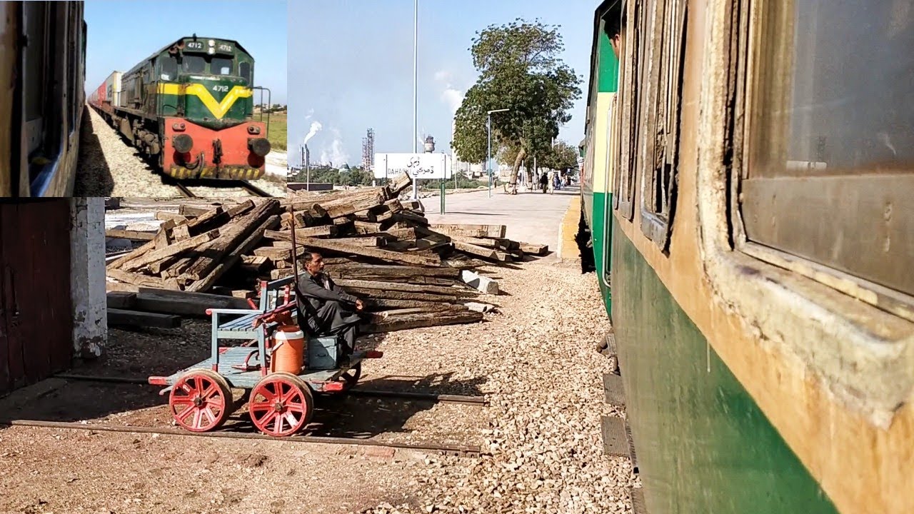 14dn Awam Express meets Freight train outside Daharki & reaching ...