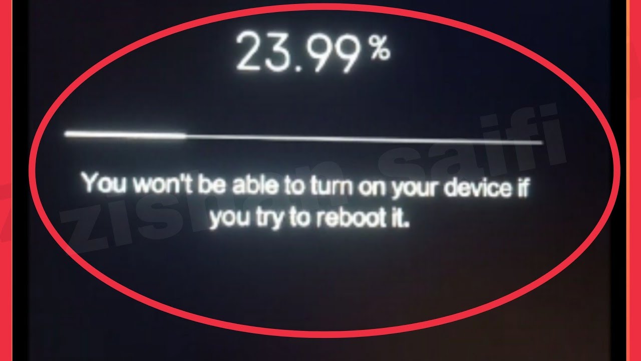 Fix You won't be able to turn on your device if you try to reboot it ...