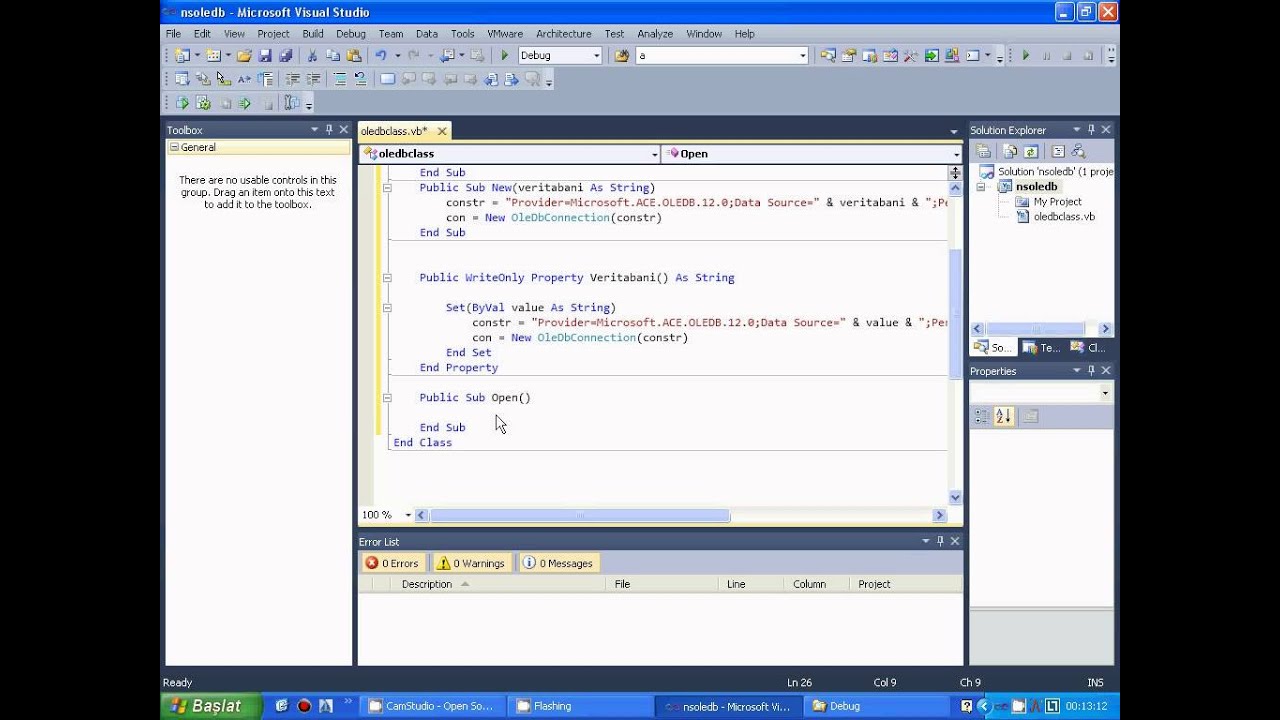 VB.Net - Access Veritabanı 2007 - Class - dll - Bölüm 1 - YouTube