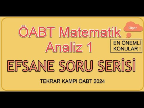 ÖABT Analiz 1 Efsane Sorular ile TEKRAR KAMPI 2026 ÖABT