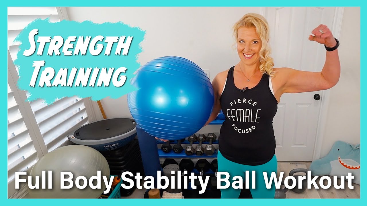 Full Body Stability Ball Workout - Exercise Ball Routine - YouTube