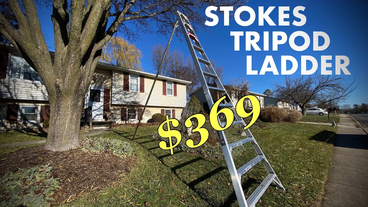 STOKES 12’ TRIPOD LADDER REVIEW/DEMO - YouTube