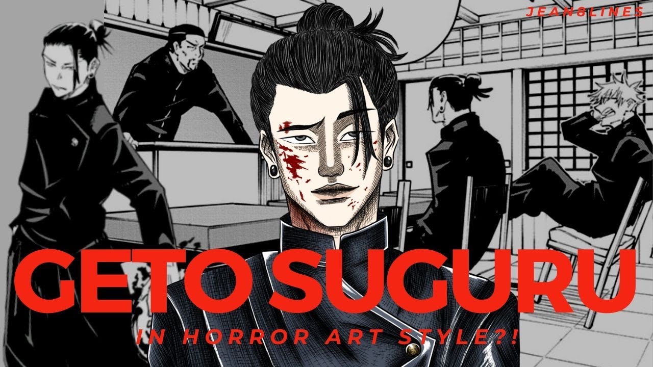 How I draw SUGURU GETO with my horror art style | DRAW WITH ME - YouTube