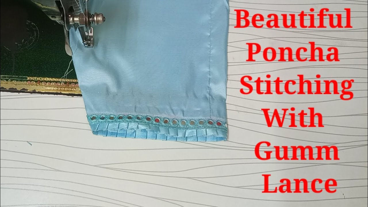 Beautiful poncha stitching||Capri Bottom Design - YouTube