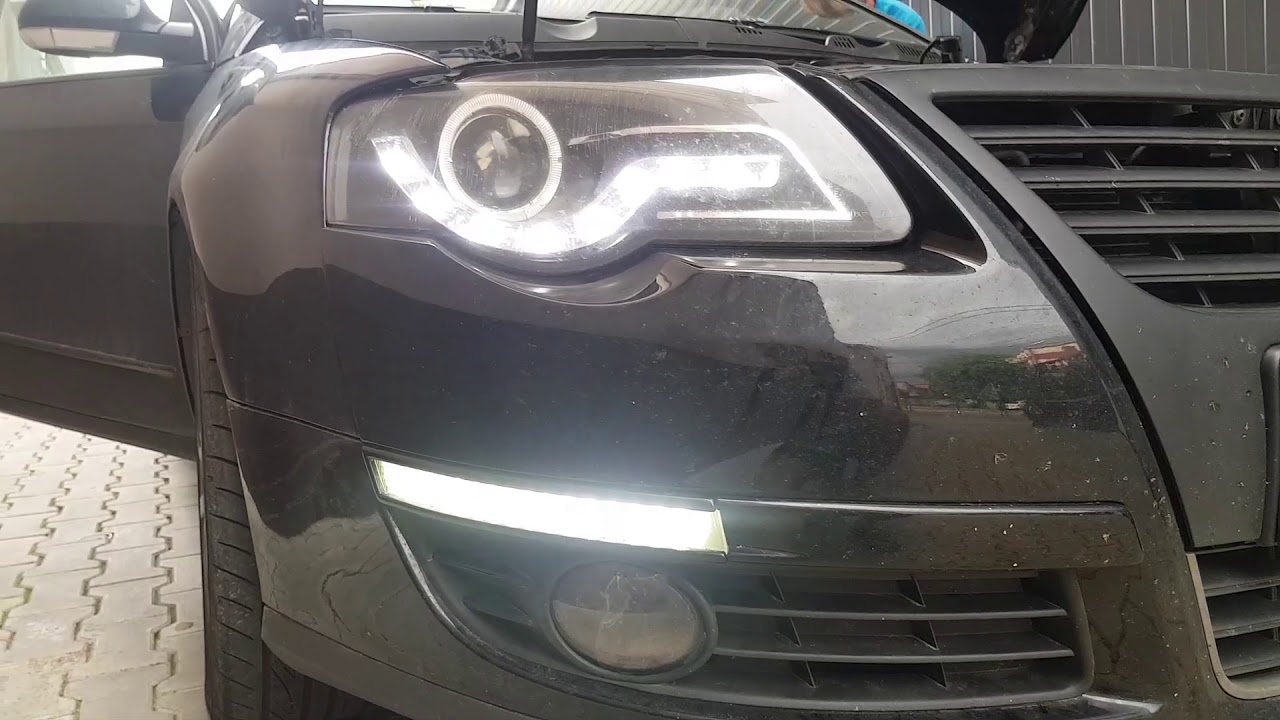 DRL si semnal dinamic Passat B6 - DRL dynamic turn light Passat B6 ...