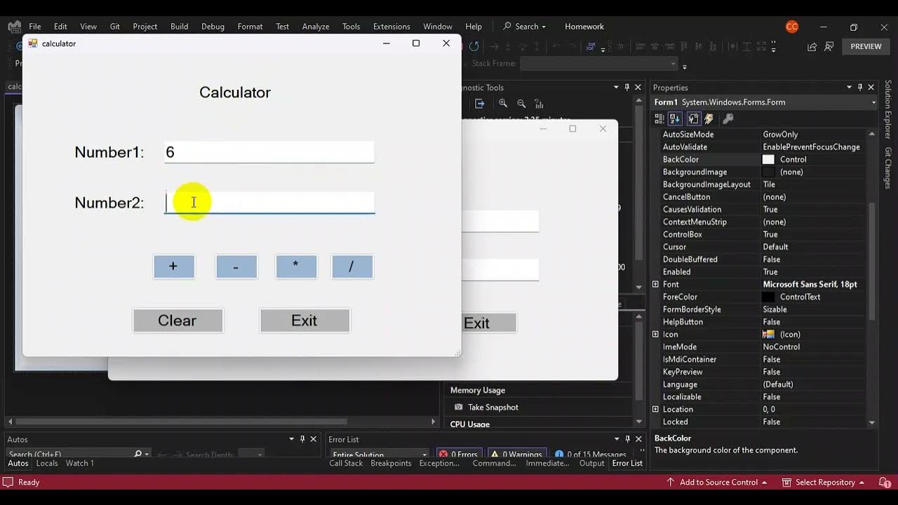 Windows form Applications Log In & Calculator Using C# /// - YouTube