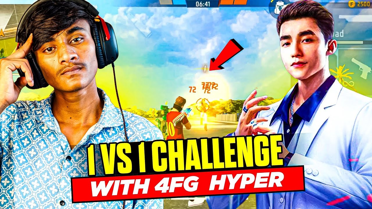 1 VS 1 Challenge With 4FG HYPER - Garena Free Fire ️ - YouTube