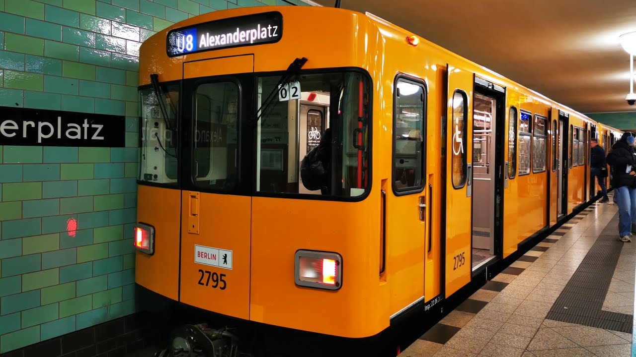 U-Bahn Berlin, Mitfahrt auf der kompletten U8 Süd von Hermannstraße bis ...