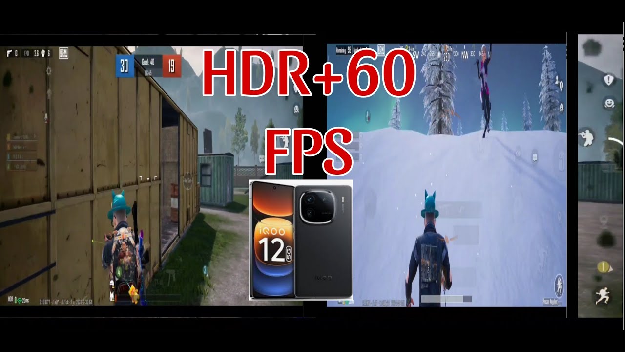iQOO 12 Bgmi Test HDR 60 fps gaming - YouTube
