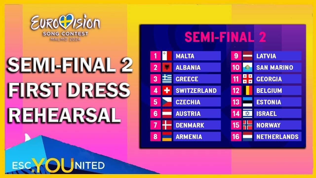 Eurovision 2024: Semi Final 2 - First Dress Rehearsal Live Stream ...