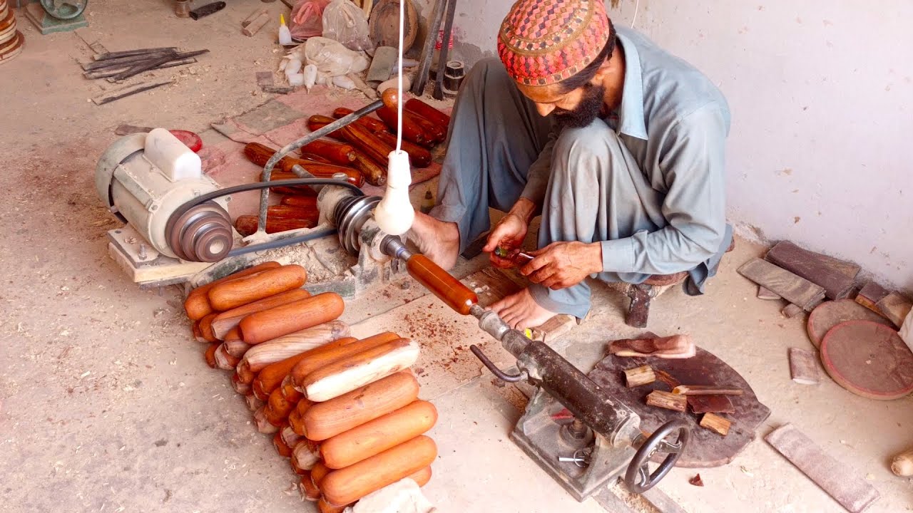 Process of Making Brass Inlay Wooden Rolling Pin and Board ...