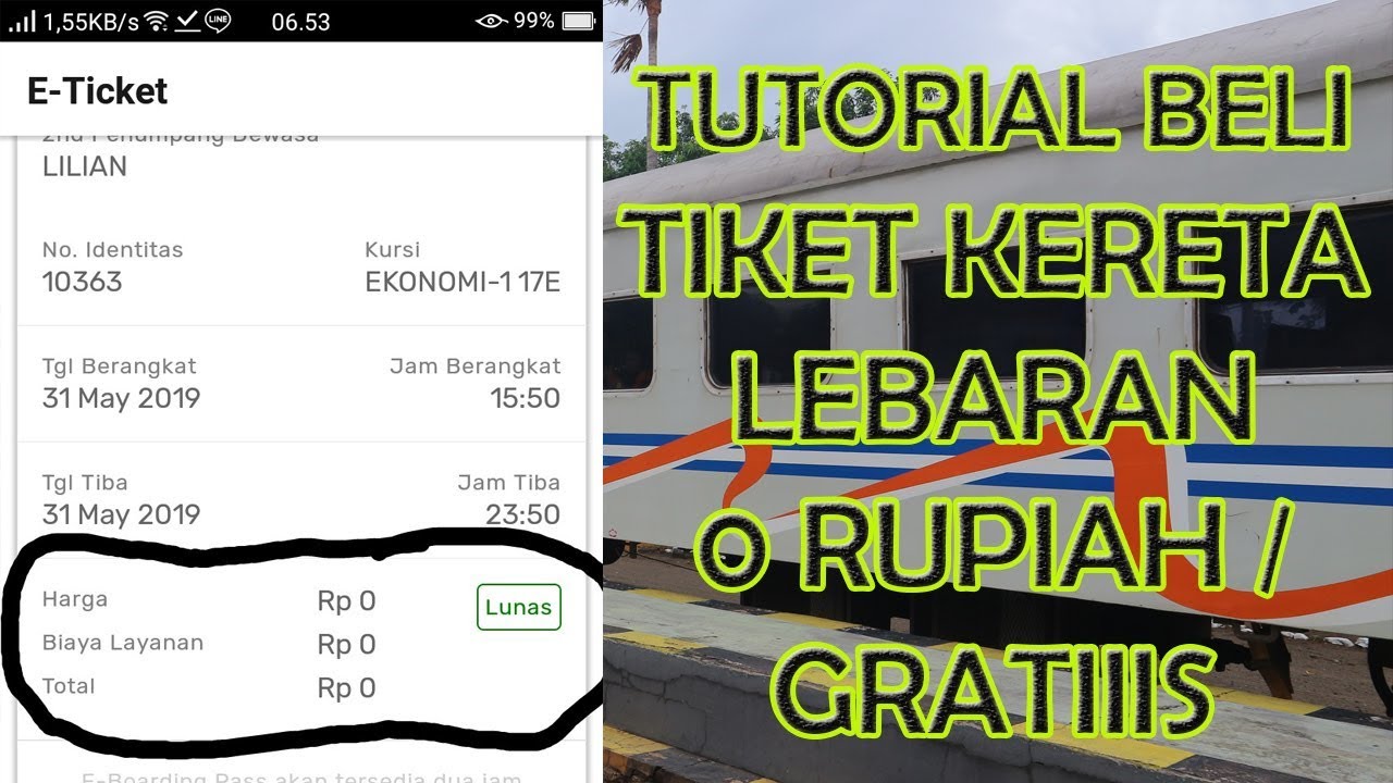 Tutorial Beli Tiket Kereta Lebaran GRATIS - YouTube
