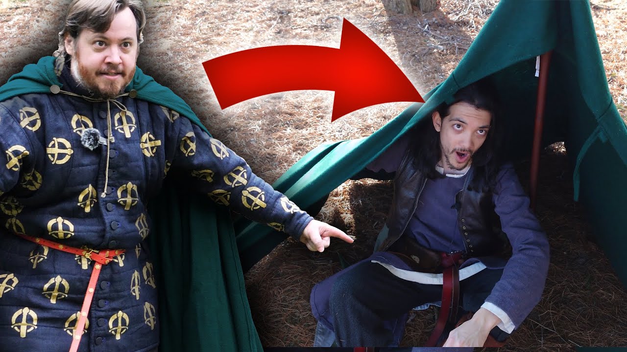 A medieval cloak TENT?! Camping and sleeping for the Medieval ...
