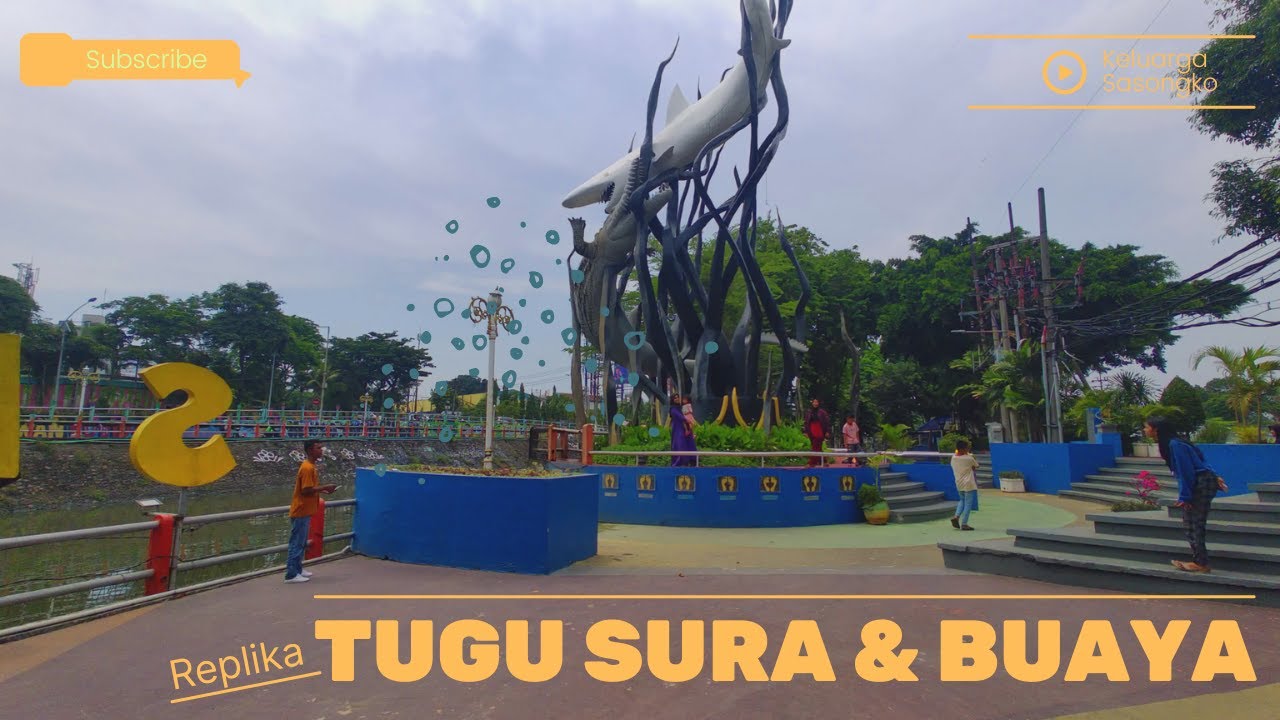 Tugu Sura dan Buaya (Replika) . Landmark Paling TOP Kota Surabaya - YouTube