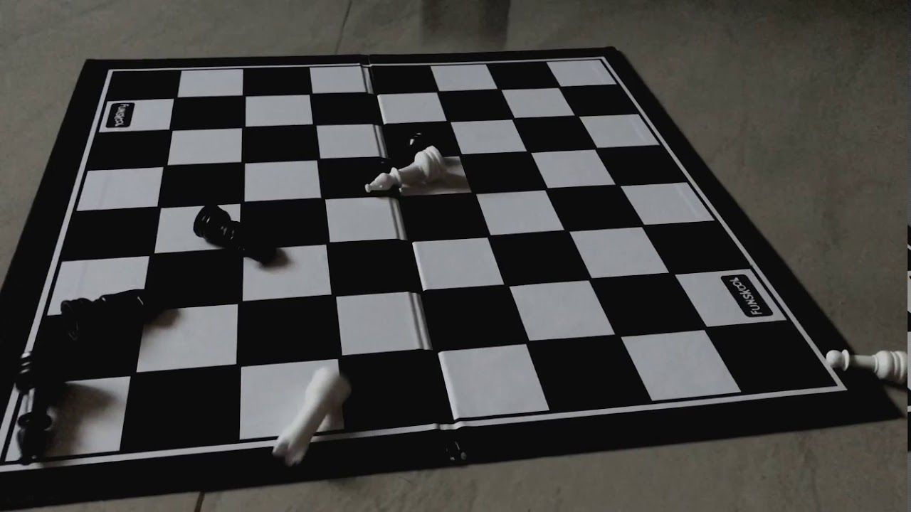 Slow motion chess pieces falling - YouTube