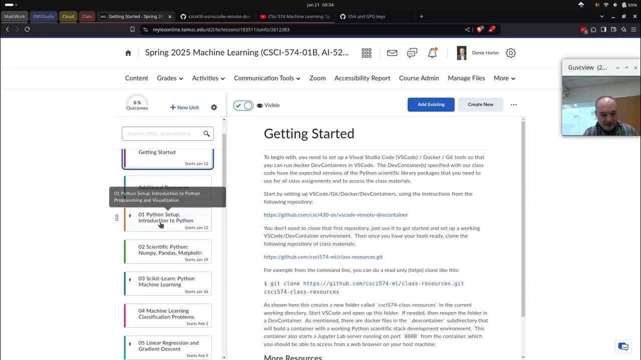 CSci 574 Class Lecture / Help Session Tuesday 01/21/2025 - YouTube