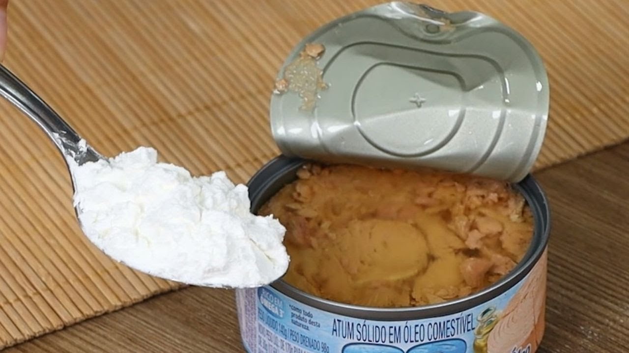 Misture amido de milho com atum e os eu jantar estará pronto em 4 ...