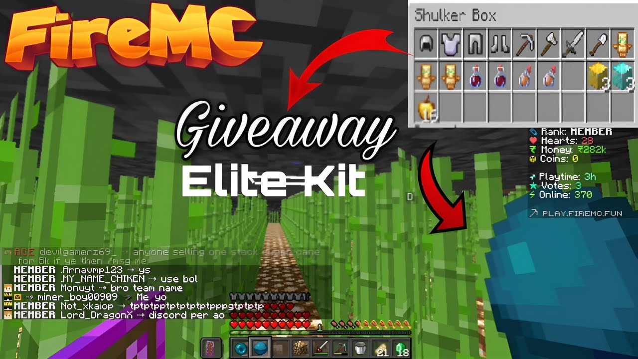 Firemc S1 elite rank claim and elite kit giveaway minecraft video - YouTube