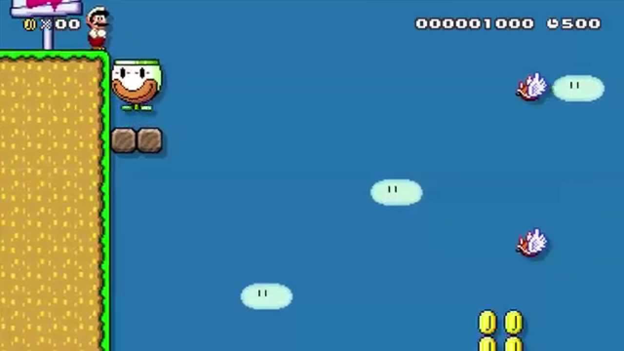 Super Mario Maker | Mario Shmup Level - YouTube