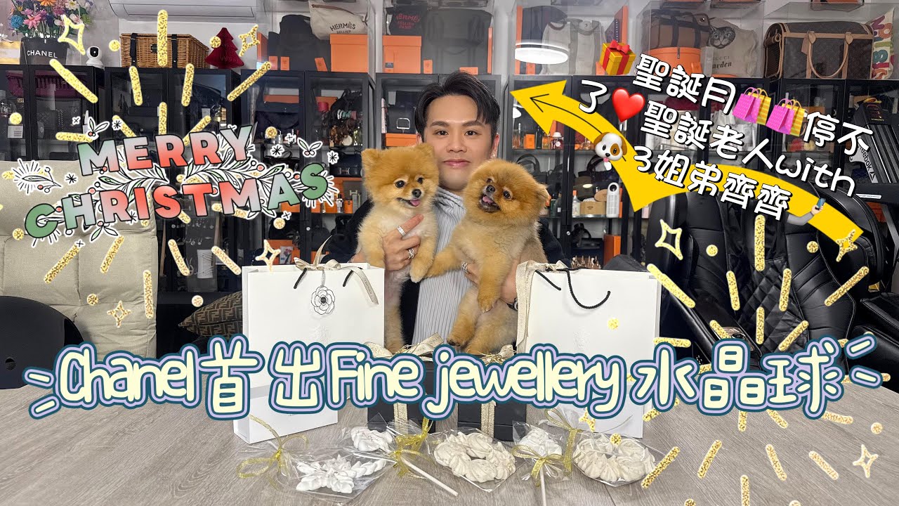 Chanel首出Fine jewellery 水晶球🎁聖誕月🛍️🛍️停不了 ️聖誕老人with 🐶3姐弟齊齊🤳🏻 - YouTube