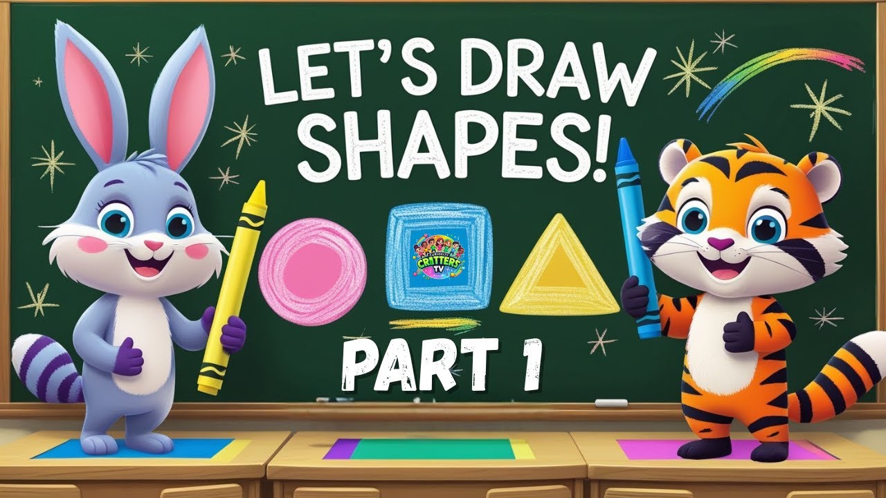 Let’s Draw Shapes! Part 1 – Circle to Oval Fun Drawing for Kids - YouTube