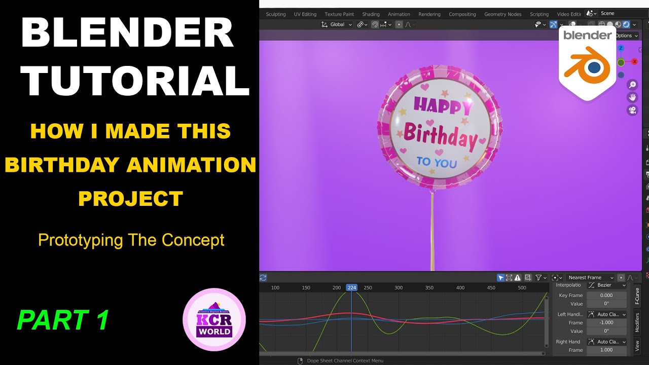 Blender Birthday Balloon Animation Tutorial Part 1: Prototyping the ...