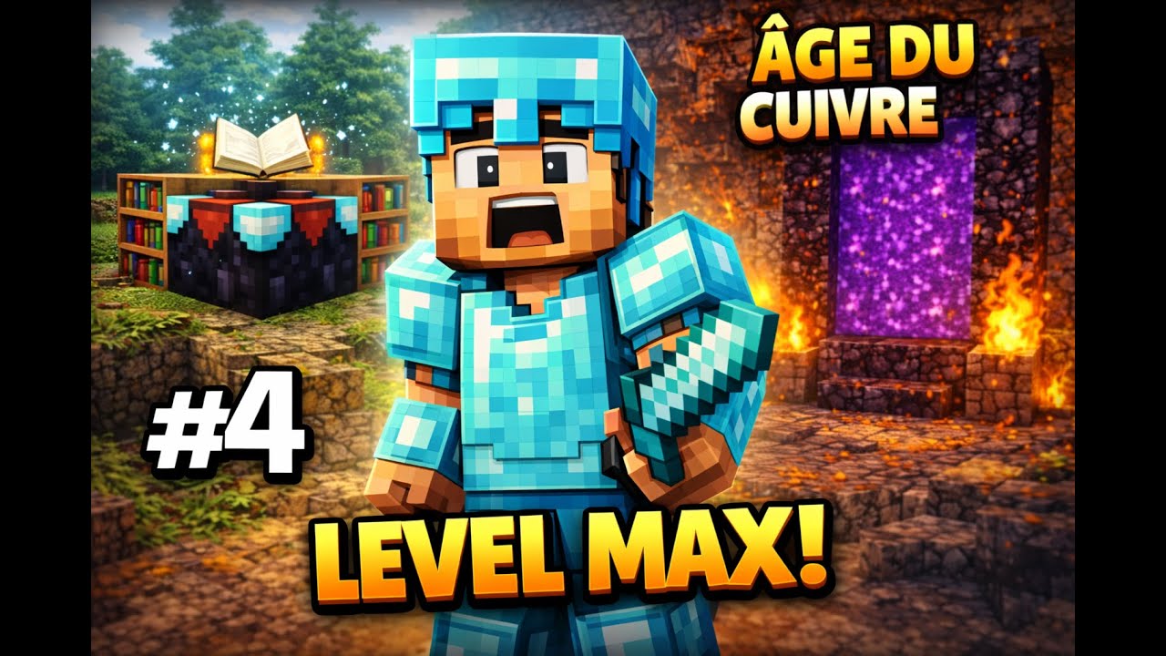 Minecraft Âge du Cuivre #4 : Table d'enchantement MAX, full diamant et ...