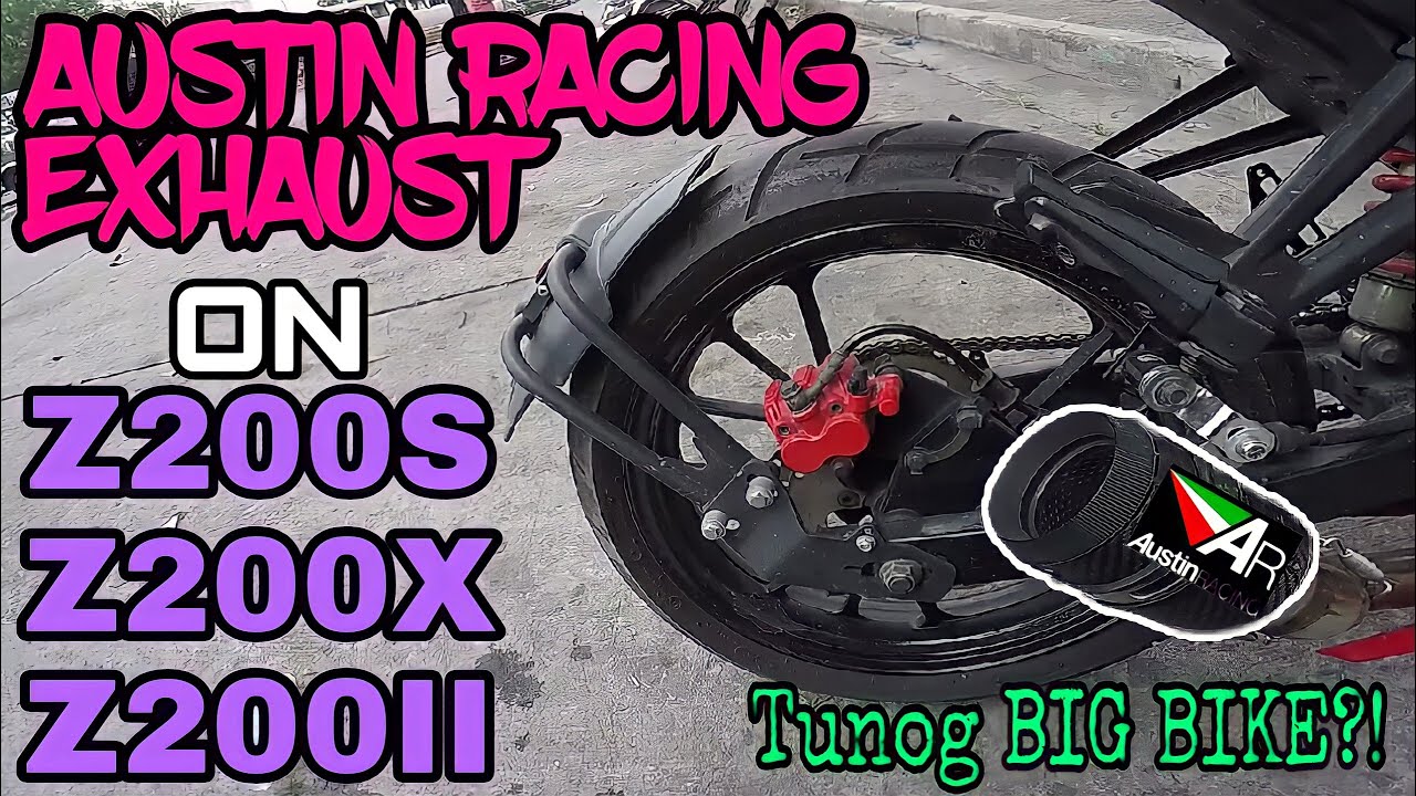 Austin Racing Exhaust on Z200s Z200x Z200II (HULE INABOT) - YouTube