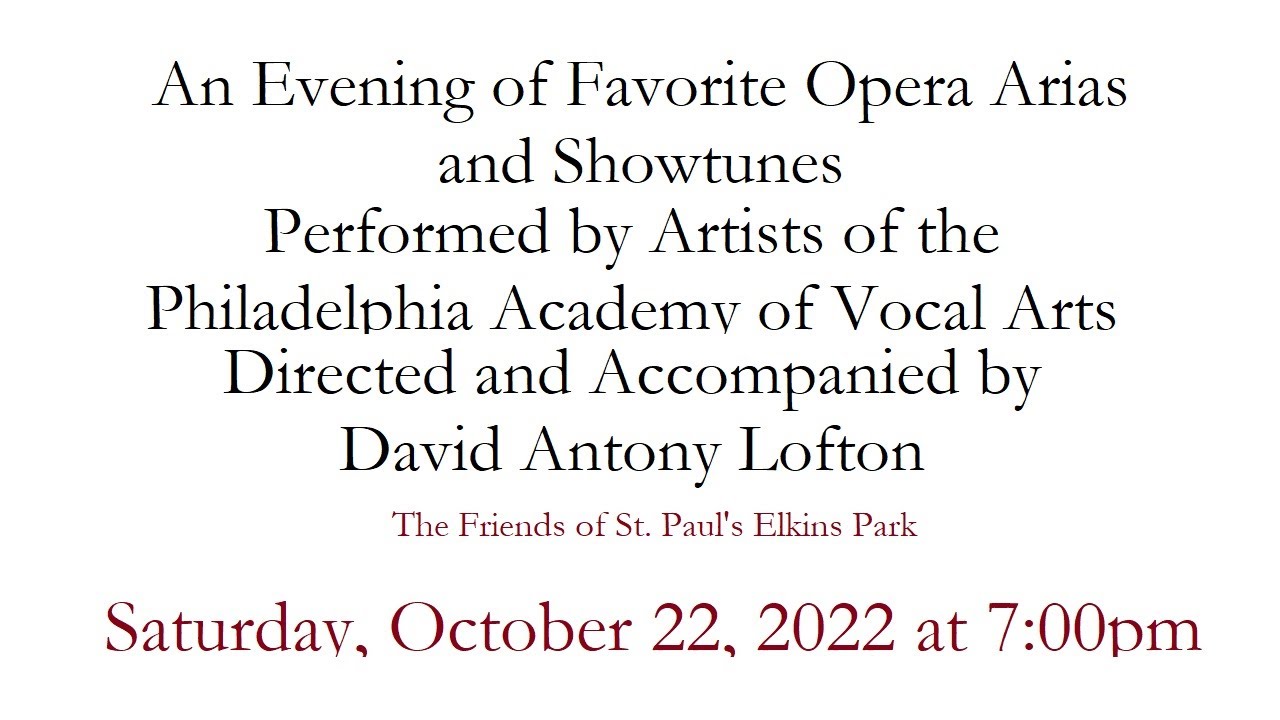 An Evening of Favorite Opera Arias and Show Tunes - YouTube