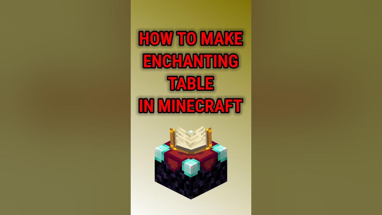 HOW TO MAKE ENCHANTING TABLE IN MINECRAFT 😱😱😱😱#minecraft #shorts # ...