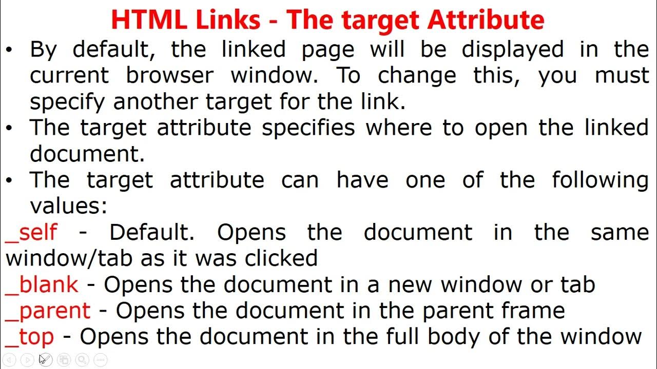 HTML Hyperlinks - YouTube