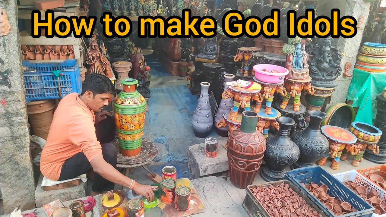 Man Made Beautiful God Idols & Handicrafts #india #god #street - YouTube