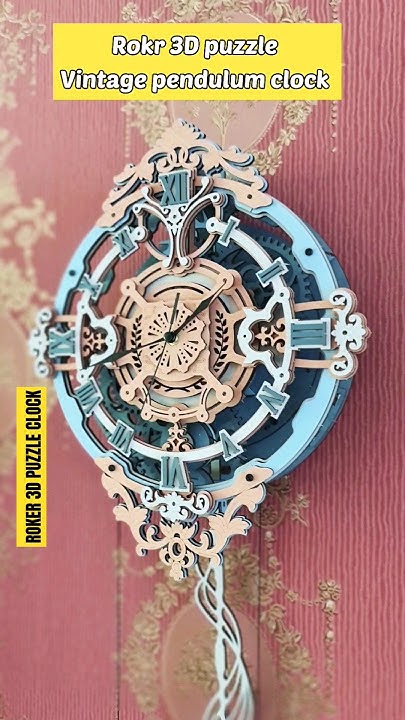 ROKR 3D puzzle vintage pendulum wall clock #creative #creator #shorts #build #puzzles #rokr # ...